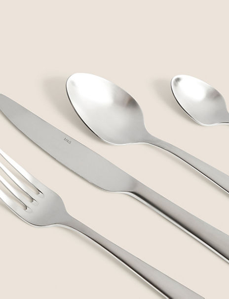 16 Piece Maxim Brushed Cutlery Set - Marks and Spencer Cyprus ...