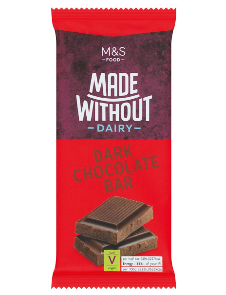 Made Without Milk Chocolate Bar - Marks & Spencer Cyprus